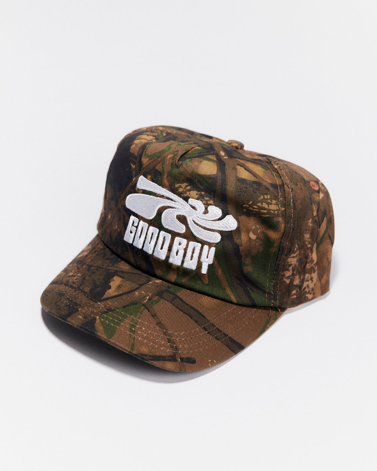 Good Boy 5-Panel Swirl Hat in Camo 🌳 | Good Boy Wine